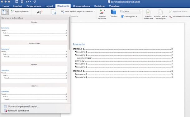 Come fare sommario in Word | Salvatore Aranzulla