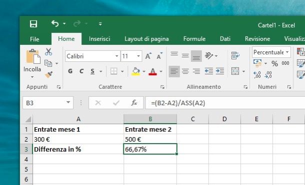 Come calcolare la percentuale in Excel | Salvatore Aranzulla