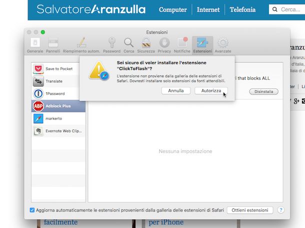 Come bloccare i popup su Safari | Salvatore Aranzulla