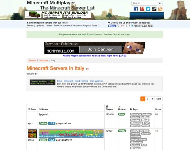 Lista server Minecraft Italia | Salvatore Aranzulla