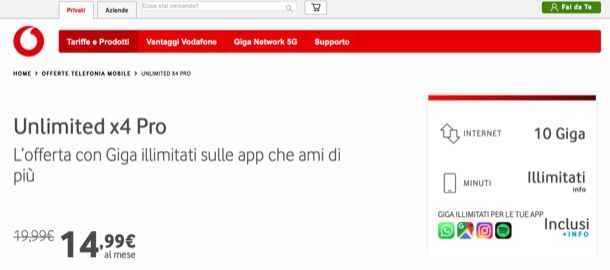 Piani tariffari Vodafone | Salvatore Aranzulla