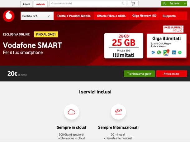 Piani tariffari Vodafone | Salvatore Aranzulla