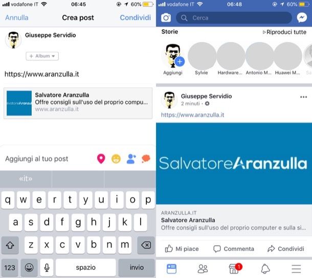 Come linkare un post di Facebook | Salvatore Aranzulla