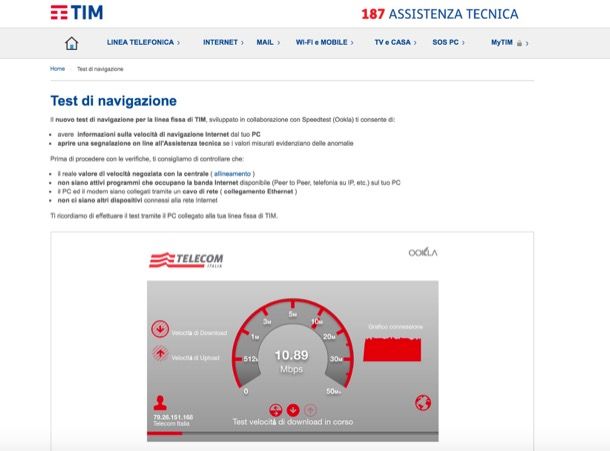 Speed Test Telecom | Salvatore Aranzulla
