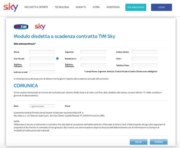 Disdetta Sky | Salvatore Aranzulla