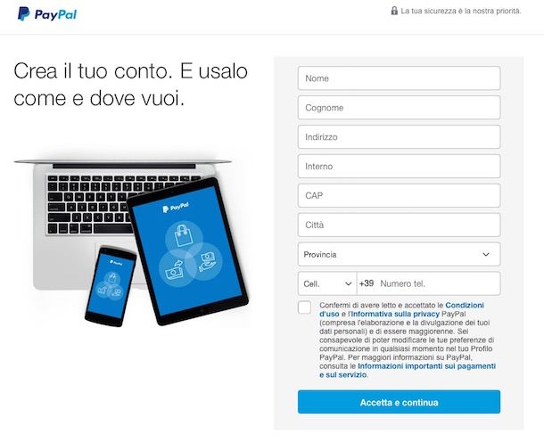 Come creare account PayPal | Salvatore Aranzulla