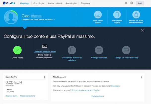 Come creare account PayPal | Salvatore Aranzulla