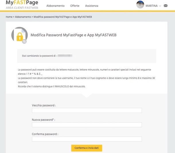 Come cambiare password Fastweb | Salvatore Aranzulla