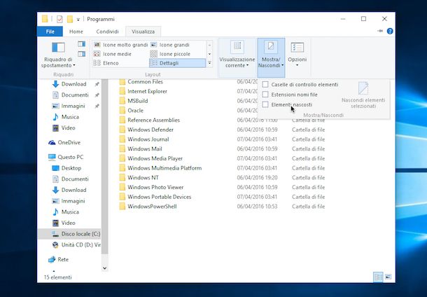 Come visualizzare cartelle nascoste | Salvatore Aranzulla