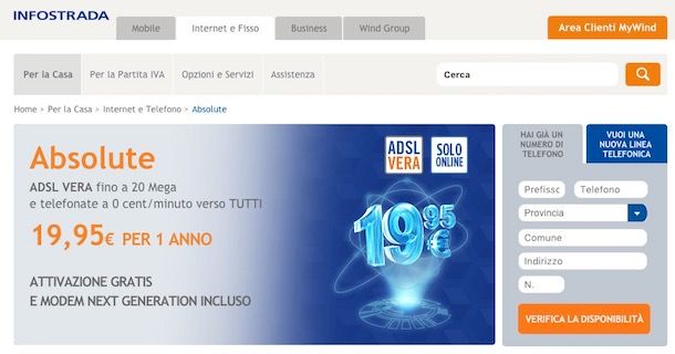 Offerte Fibra Infostrada | Salvatore Aranzulla