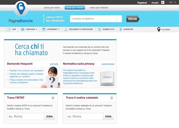 Come cercare numeri telefonici fissi | Salvatore Aranzulla