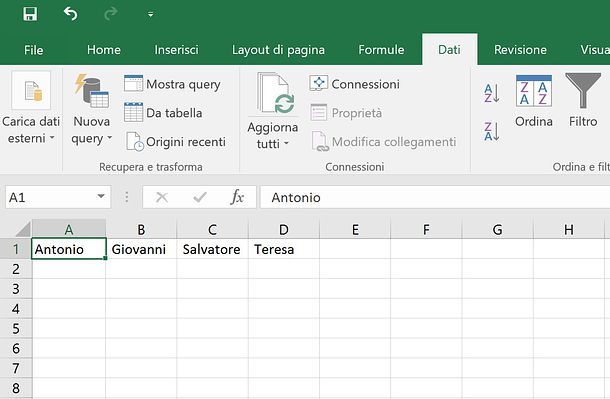 Come dividere una cella in Excel | Salvatore Aranzulla