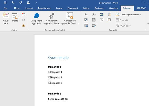 Come fare un questionario con Word | Salvatore Aranzulla