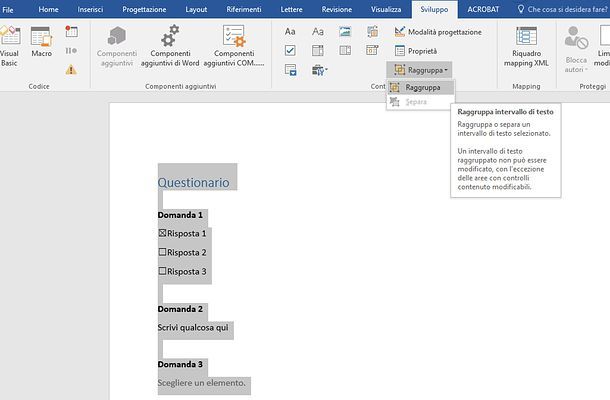 Come fare un questionario con Word | Salvatore Aranzulla
