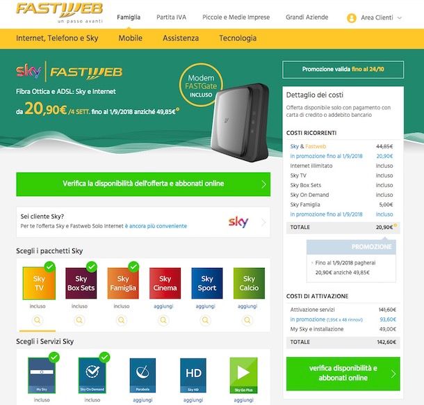 Offerte Fibra ottica Fastweb | Salvatore Aranzulla