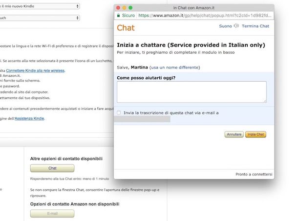 Come contattare Amazon in chat | Salvatore Aranzulla