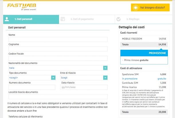 Come passare a Fastweb Mobile | Salvatore Aranzulla