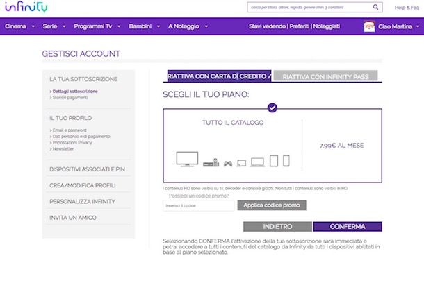 Come vedere Infinity gratis | Salvatore Aranzulla