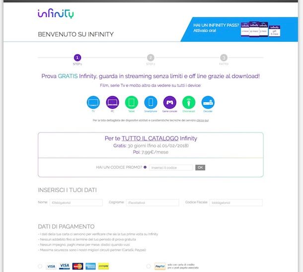 Come attivare Infinity | Salvatore Aranzulla