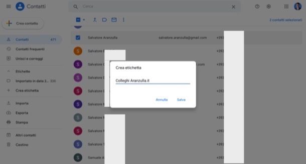 Come creare un gruppo su Gmail | Salvatore Aranzulla