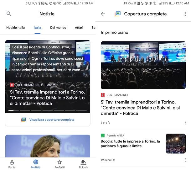 Come aggiornare Google Notizie e Meteo | Salvatore Aranzulla