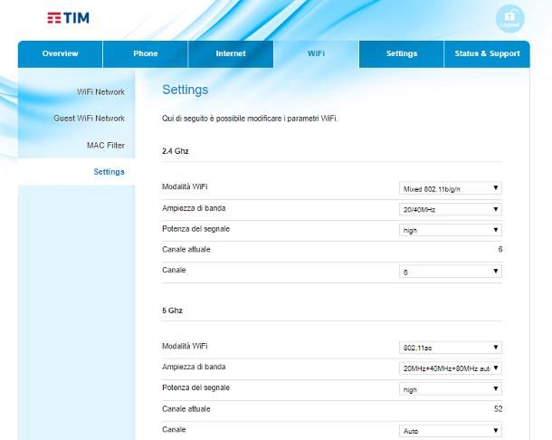 Come cambiare canale WiFi modem TIM | Salvatore Aranzulla