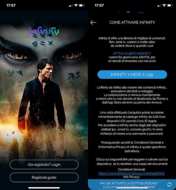 Come riattivare Infinity | Salvatore Aranzulla