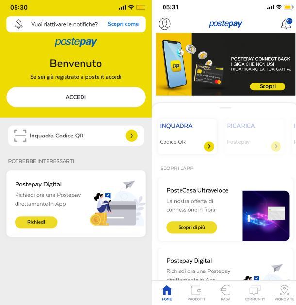 Come aggiungere carta RdC su app Postepay | Salvatore Aranzulla