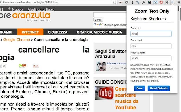 Come zoomare una pagina Web | Salvatore Aranzulla
